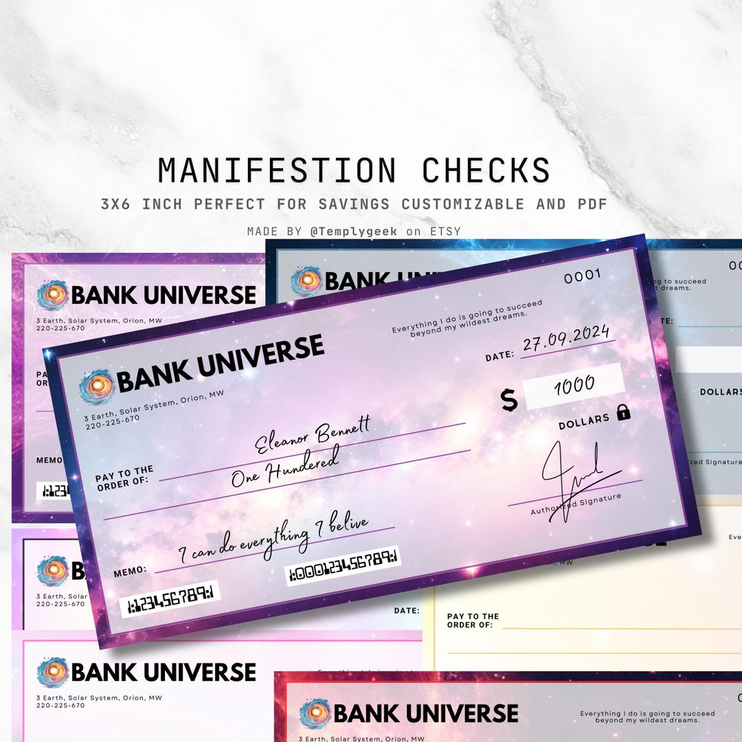 Manifestation Checks | Manifestation Gift | Manifest New Home ...