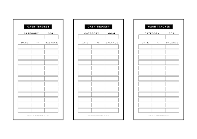 Cash Envelope Inserts Printable PDF | 3x6 Inch | Sinking Funds Labels ...