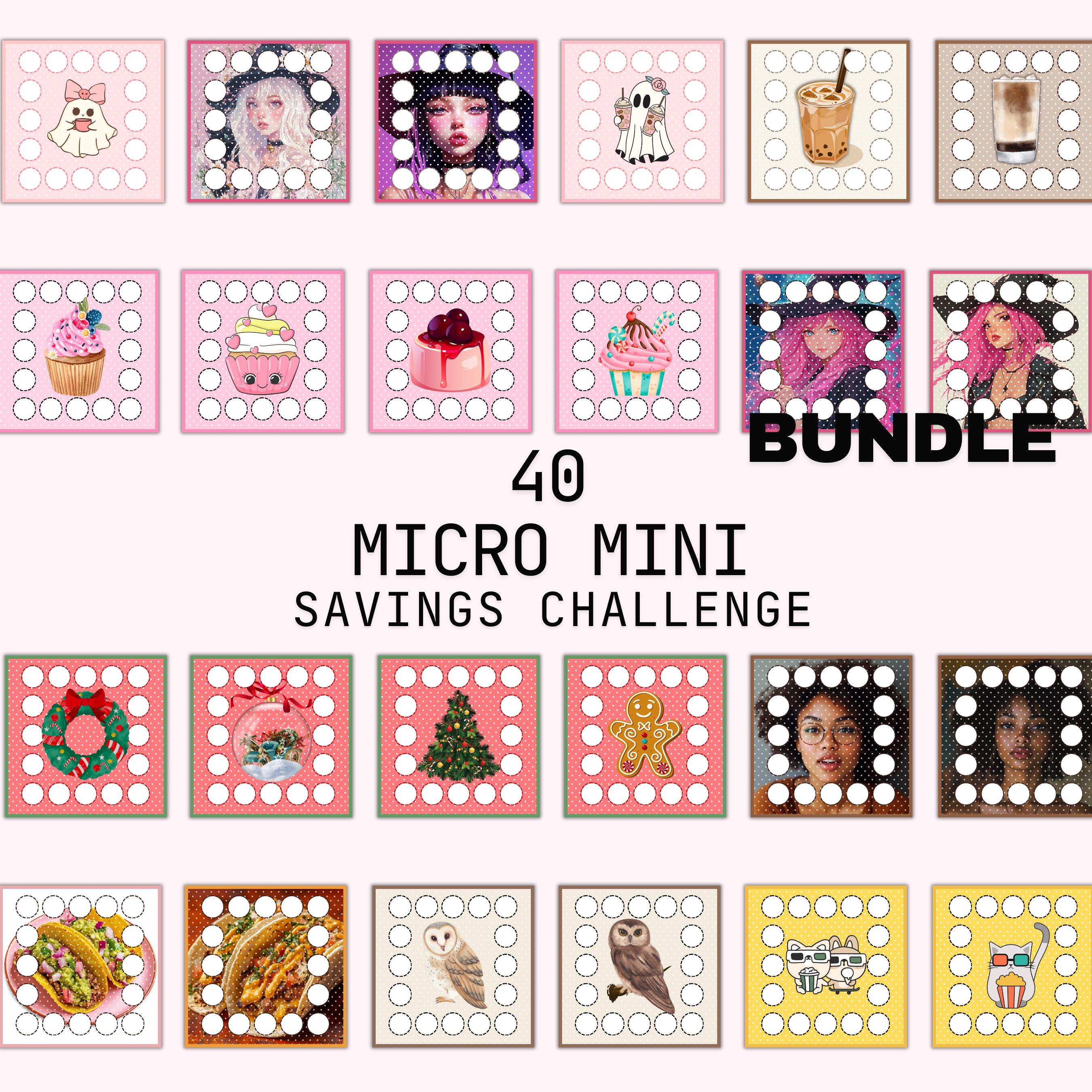 40 Micro Mini Savings Bundle Tiny Savings Challenge | Digital Instant ...