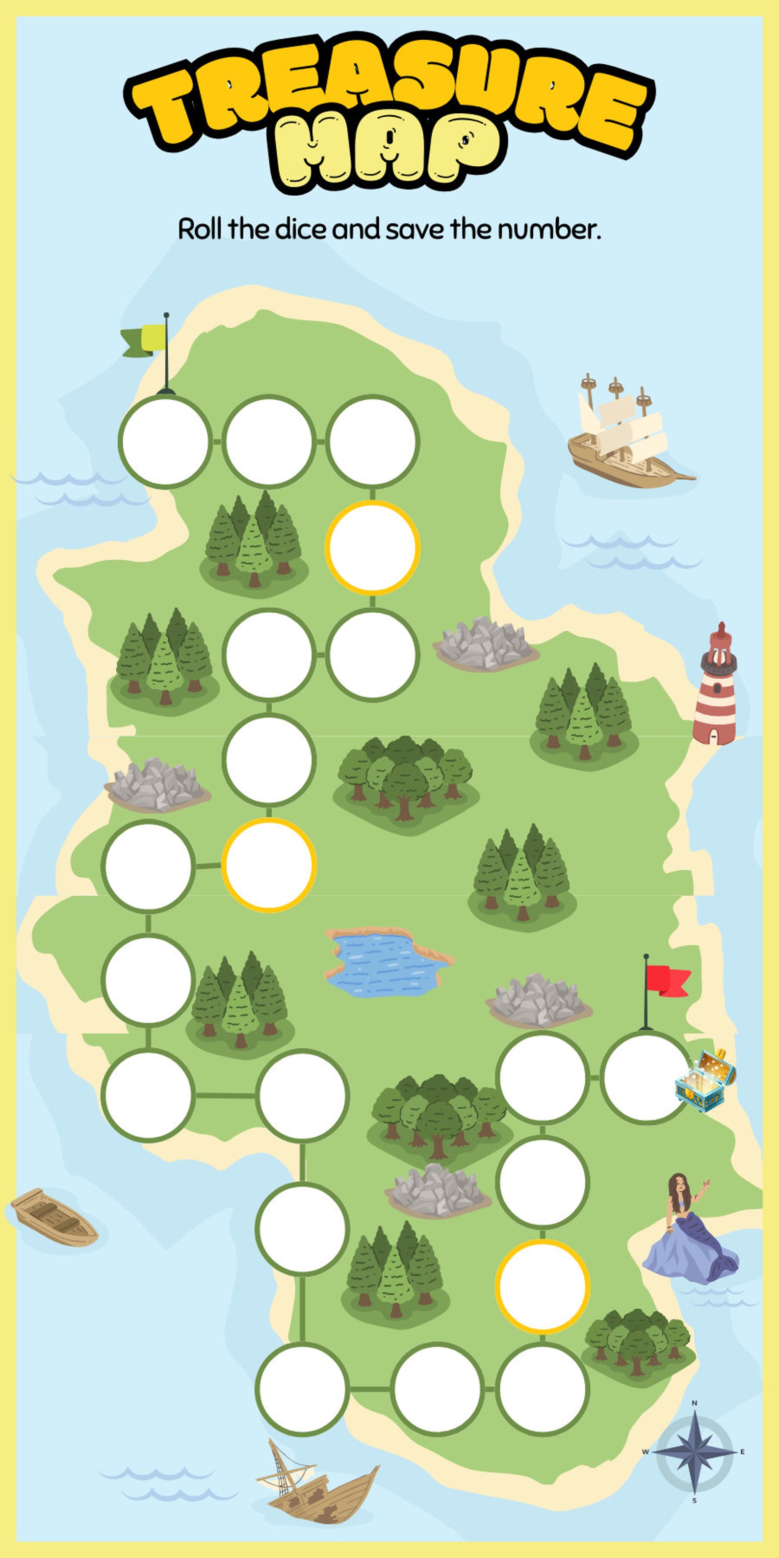 A6 Treasure Map Mini Savings Game Challenge, Money Savings, Mini Money ...