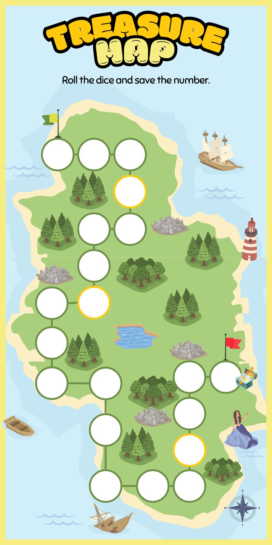 A6 Treasure Map Mini Savings Game Challenge, Money Savings, Mini Money ...