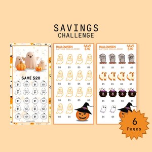 Halloween Savings Challenges Bundle | Printable for Cash Stuffing | A6 ...