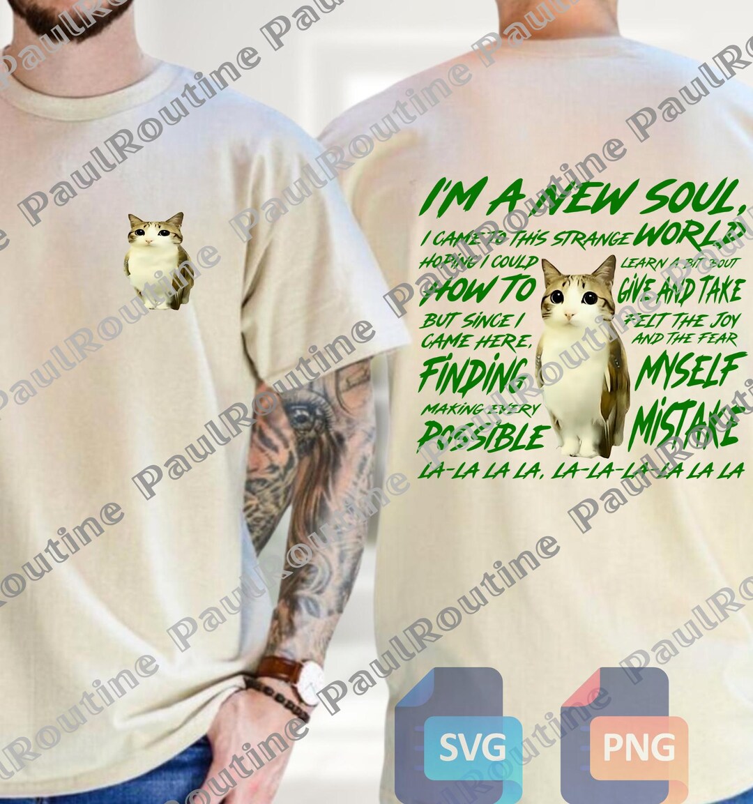 Double Side New Souls Funny Meme Meowl Meme Cat Png, Funny Cat Lover ...
