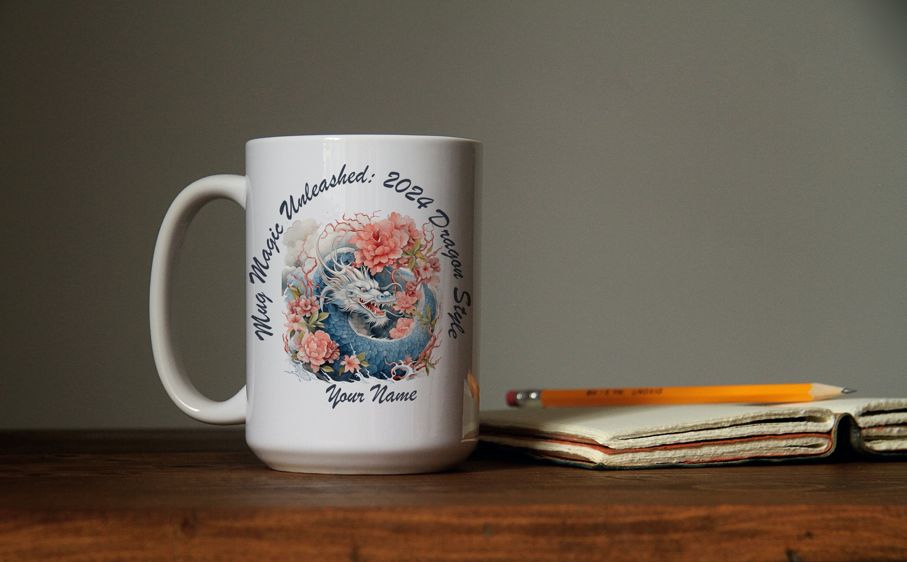 Personalized 2024 Mug, Wood Dragon 2024 Mug, Year of the Dragon Mug ...
