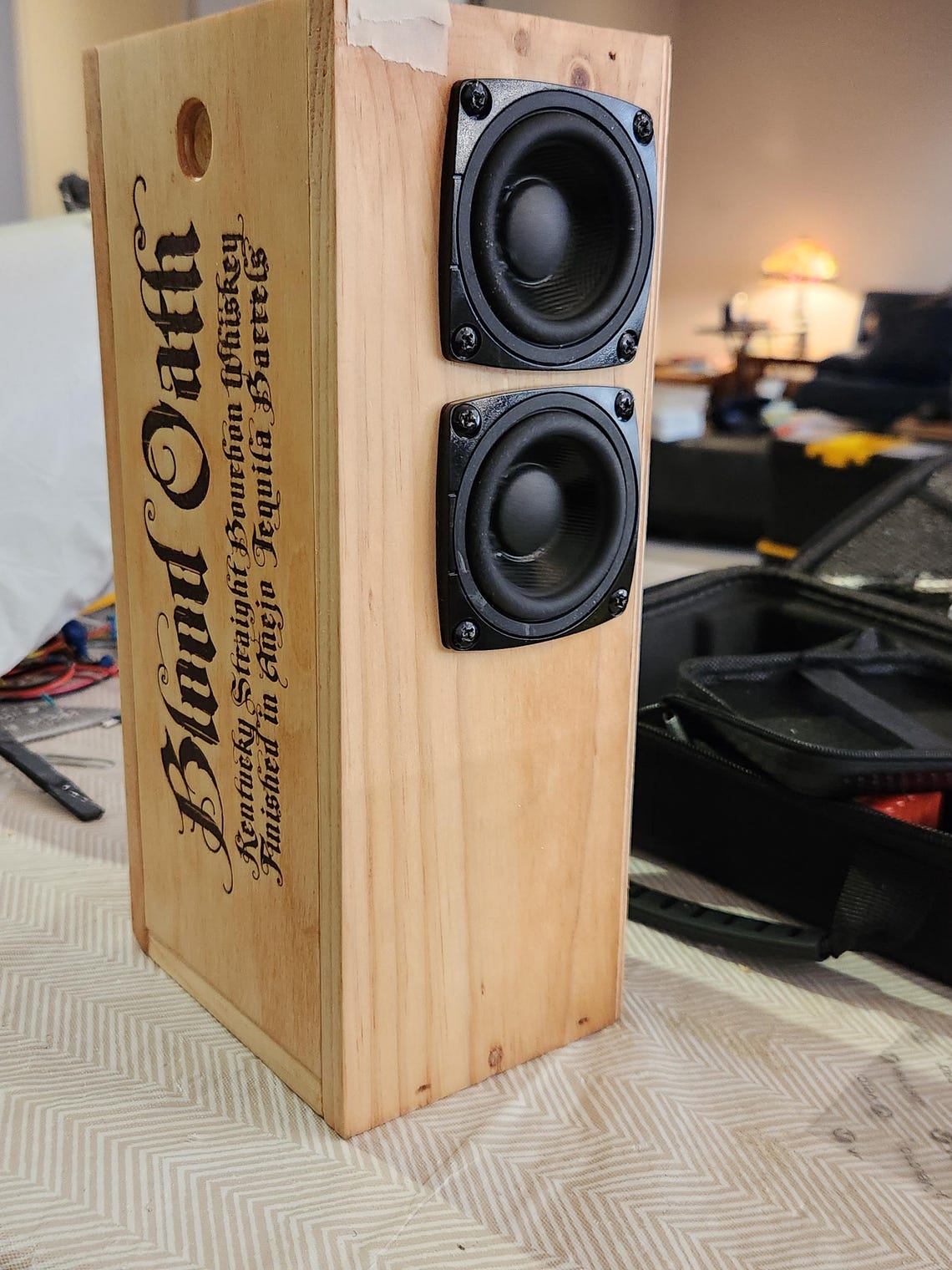 Genuine Blood Oath Bourbon Crate Box Bluetooth 5.0 Boombox Speaker 2.0 ...