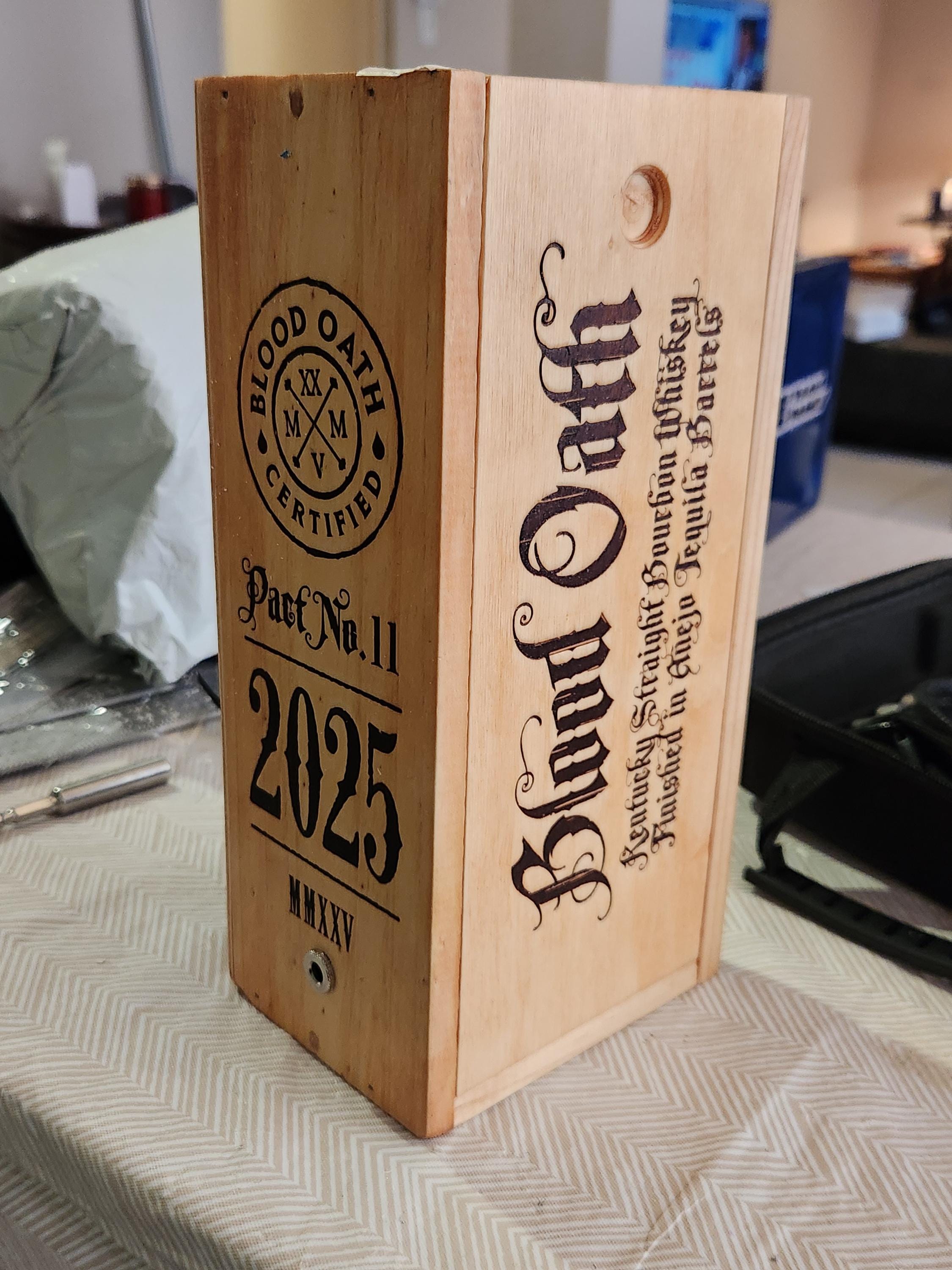 Genuine Blood Oath Bourbon Crate Box Bluetooth 5.0 Boombox Speaker 2.0 ...