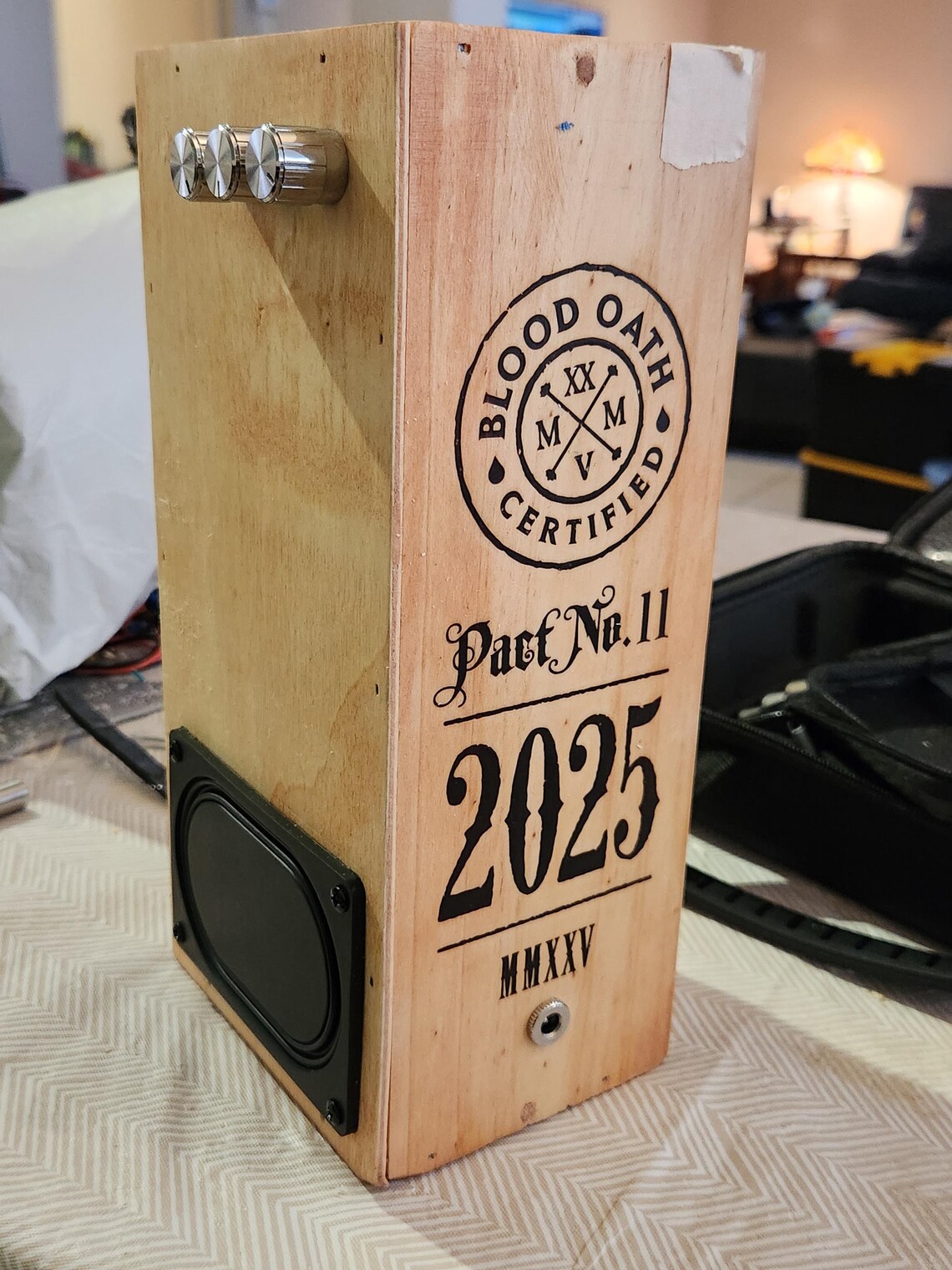 Genuine Blood Oath Bourbon Crate Box Bluetooth 5.0 Boombox Speaker 2.0 ...