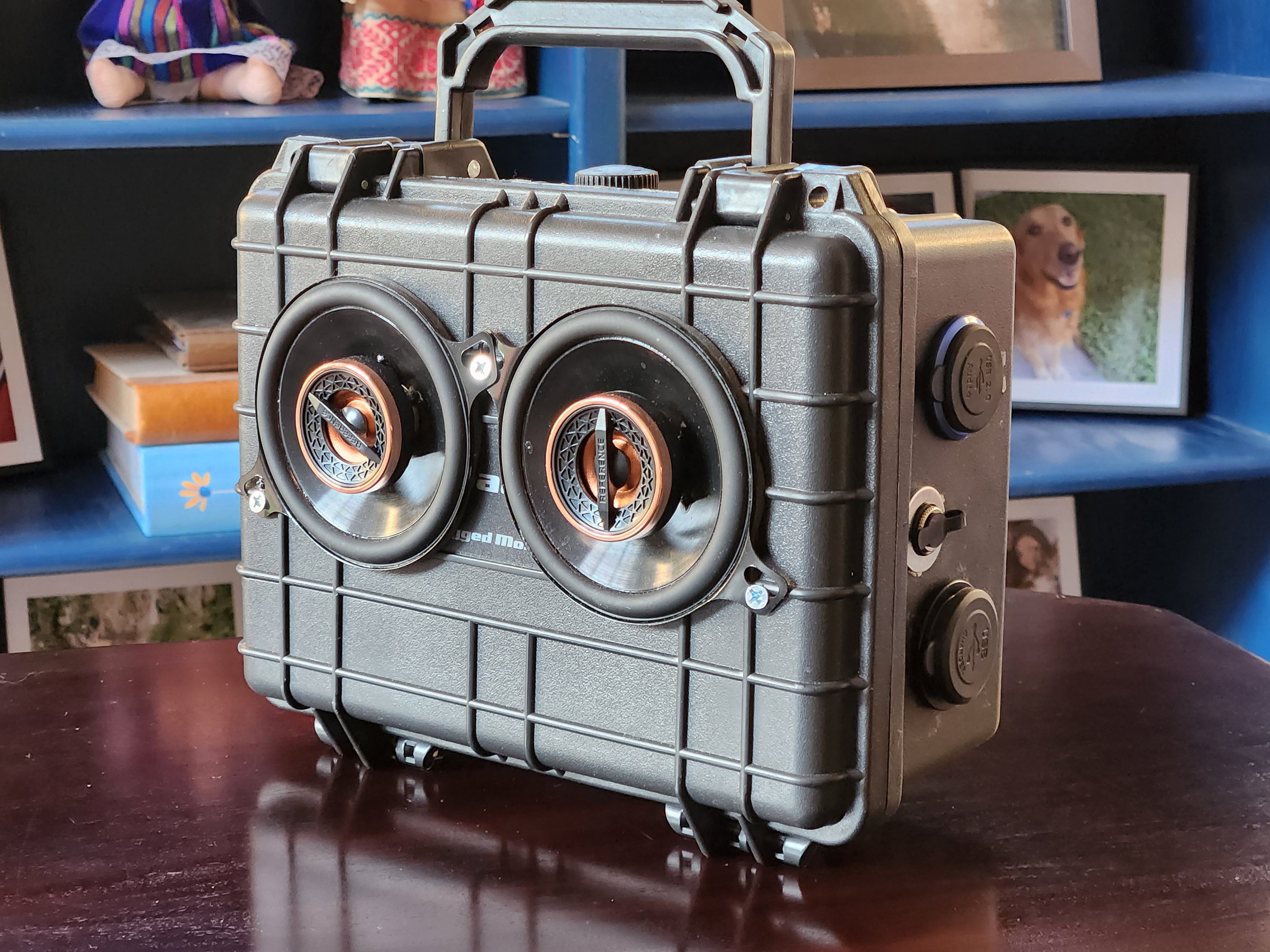 Bluetooth Boombox Speaker--model: Poolside 1000--60 Watts RMS Total Built in Pelican or Apache ...