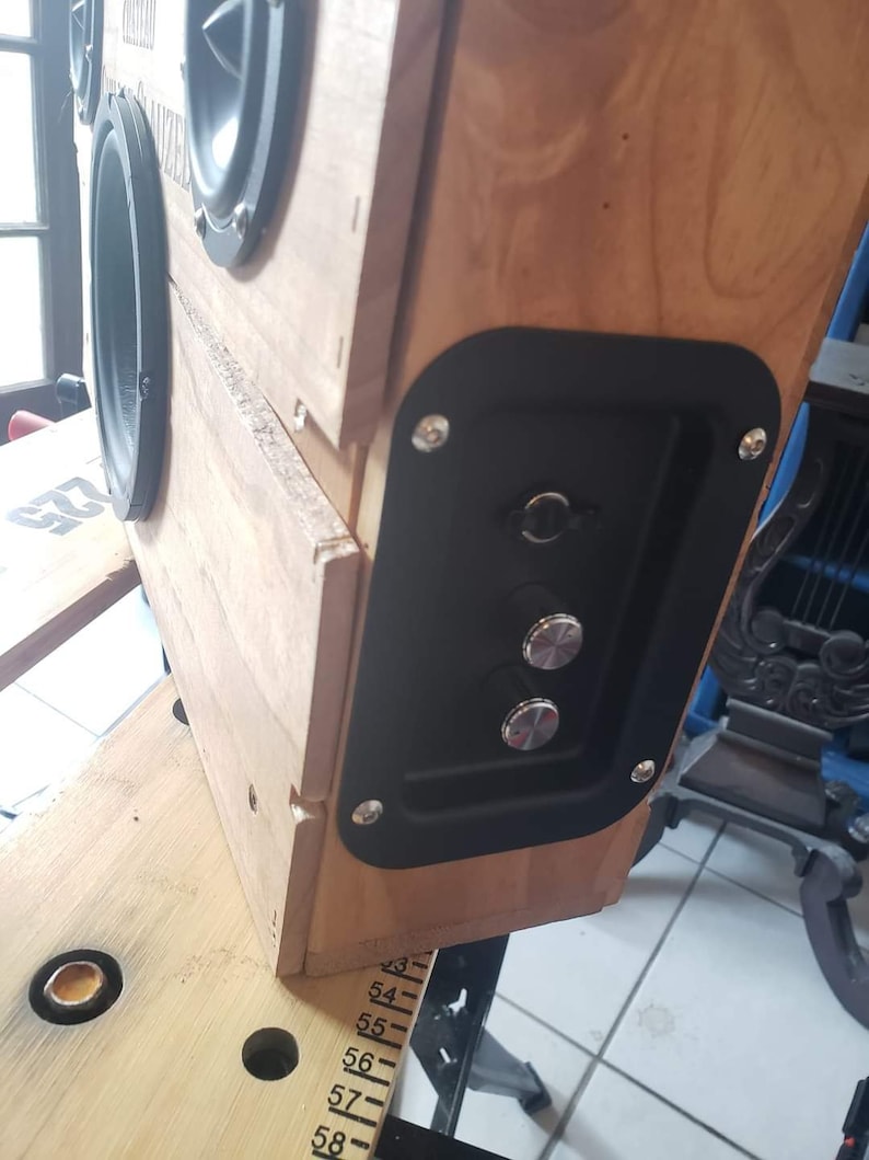 Genuine Wood Wine Crate Box Bluetooth 5.0 Boombox Speaker 60w RMS (15w× ...