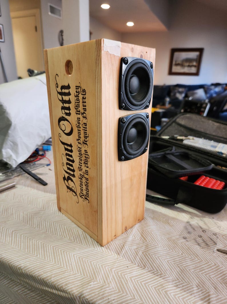 Genuine Blood Oath Bourbon Crate Box Bluetooth 5.0 Boombox Speaker 2.0 ...