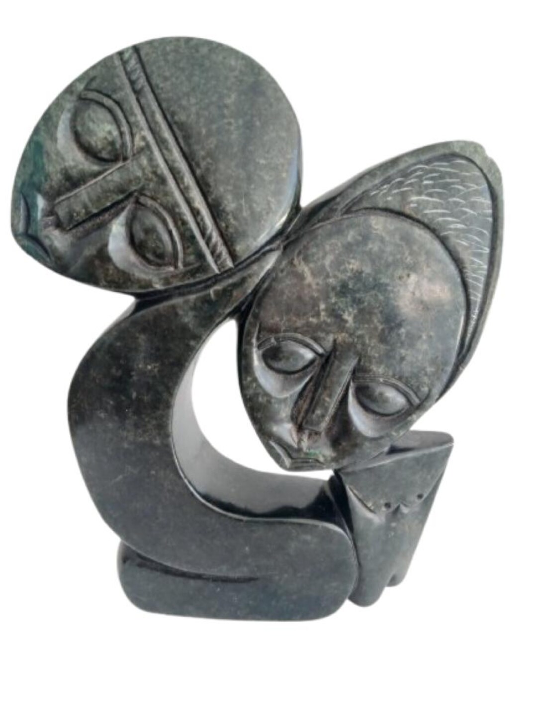Verdite Stone Shona Sculpture Made in Zimbabwe Hand Carved Signed by ...