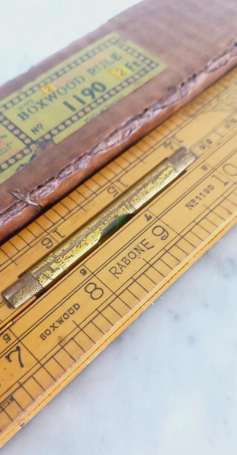 JOHN RABONE Folding Ruler Model Number 1190 in Boxwood & Brass With ...
