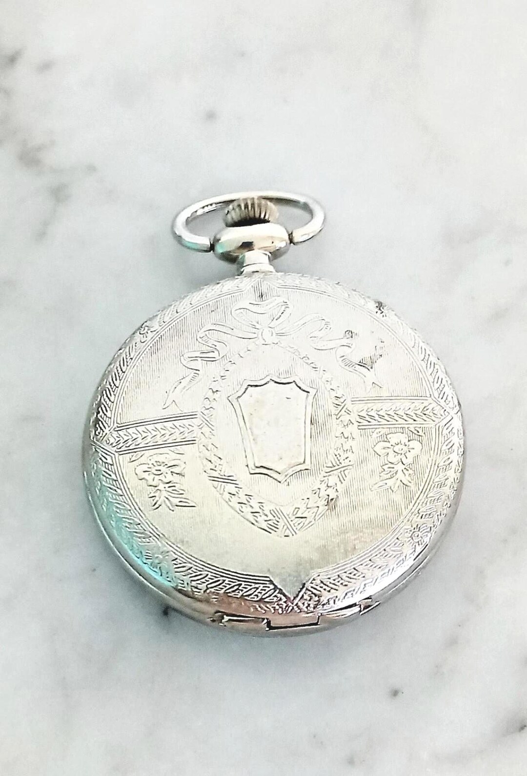 Pill Box in the Shape of Pocket Watch for Pocket or Purse or Pendant in ...