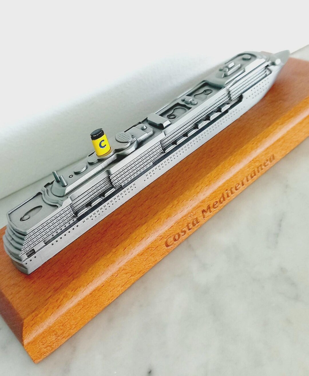 COSTA CRUISE Ship Mediterranea Miniature Model in Metal and Wood. Made ...