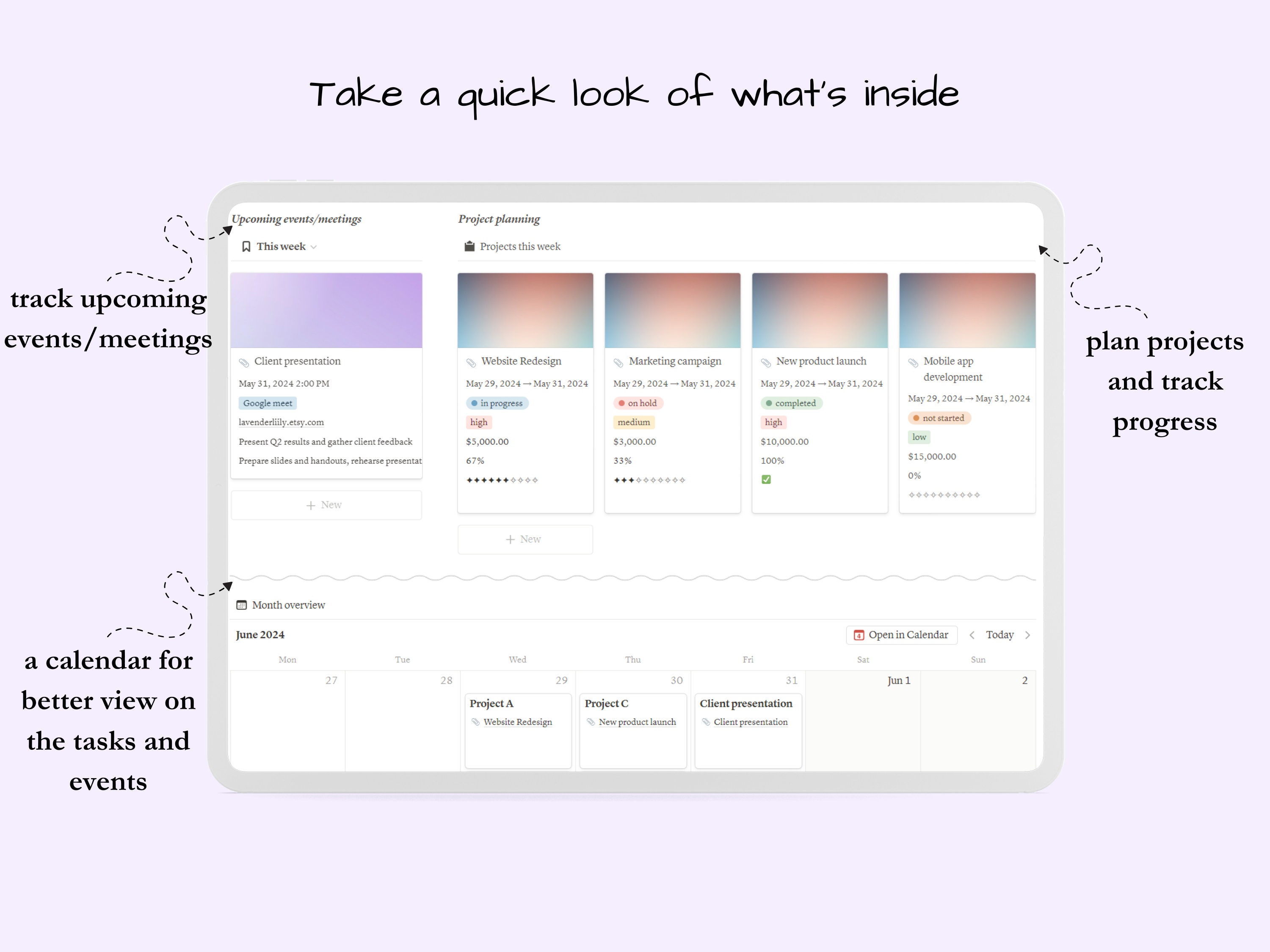Notion Template Remote Work Planner, Digital Work Planner, Notion ...