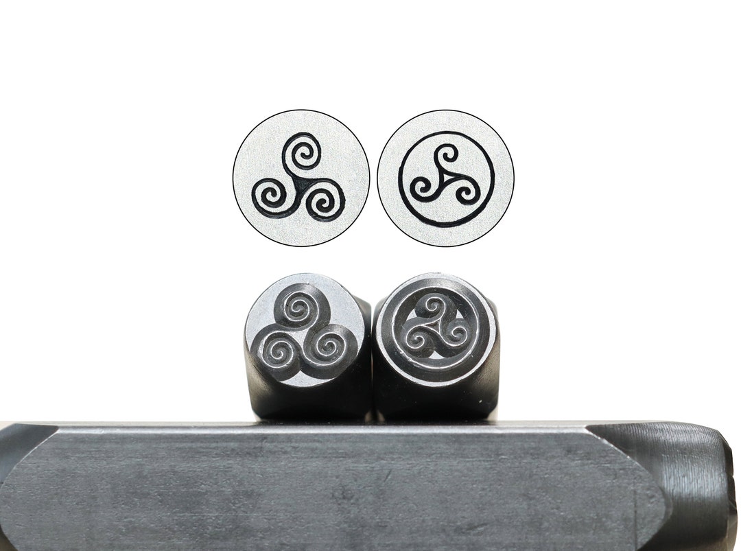 Triple Spiral & Triskel Stamp,custom Metal Stamping,metal Punch Stamp ...