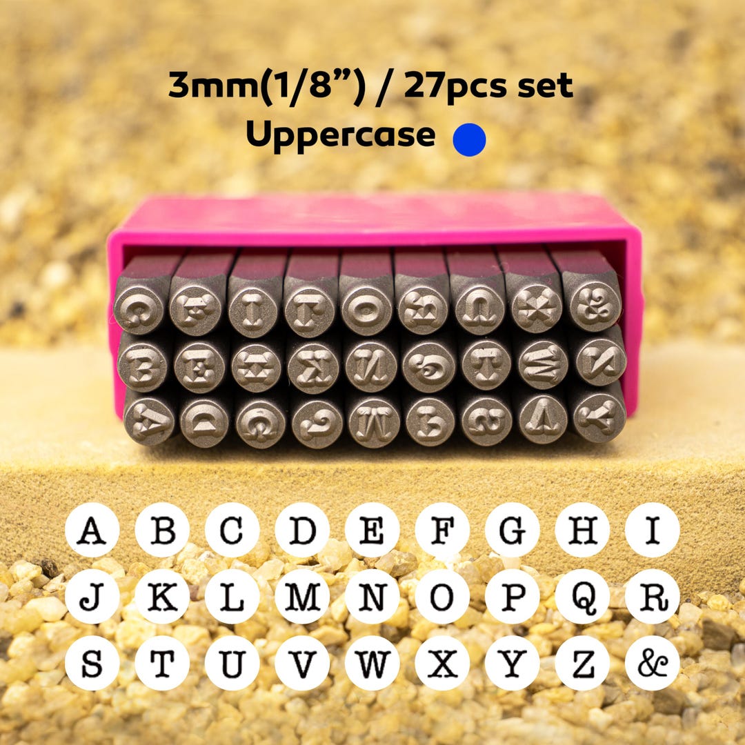 3 Mm Uppercase Letters Metal Stamp,metal Stamping and Jewelry Tool ...
