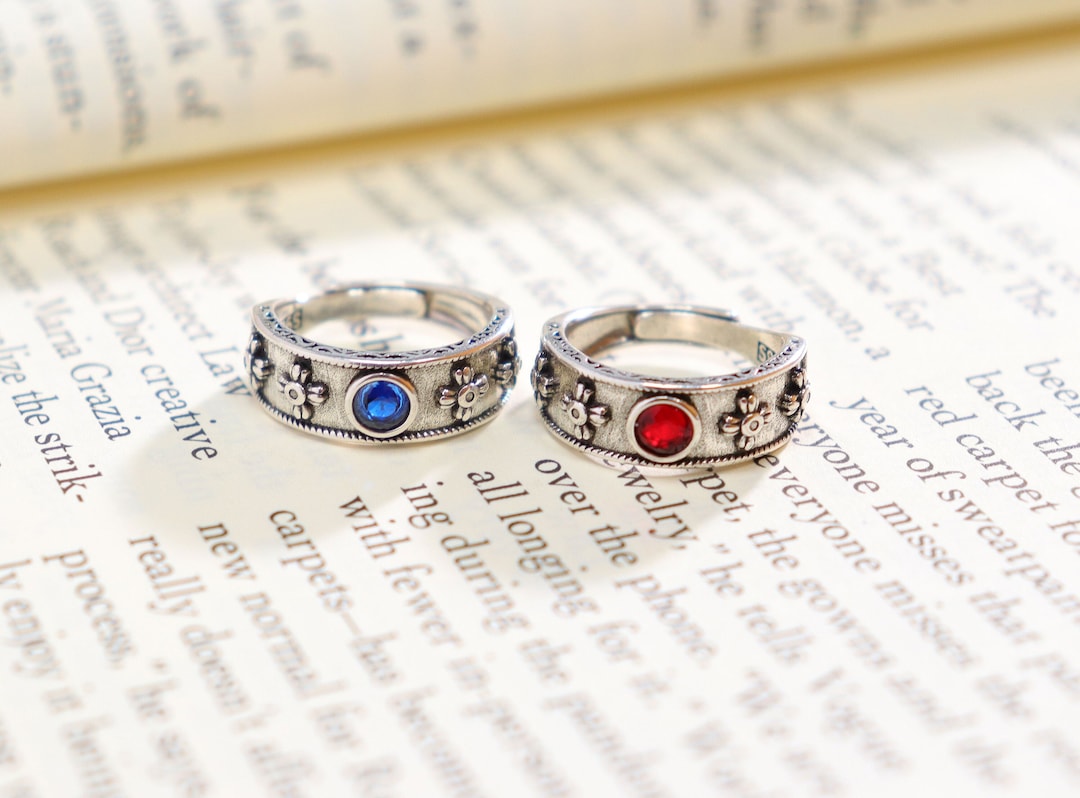 Howls Moving Castle Ring Set, Anime Ring, Couple Ring, Jewellery Ring ...