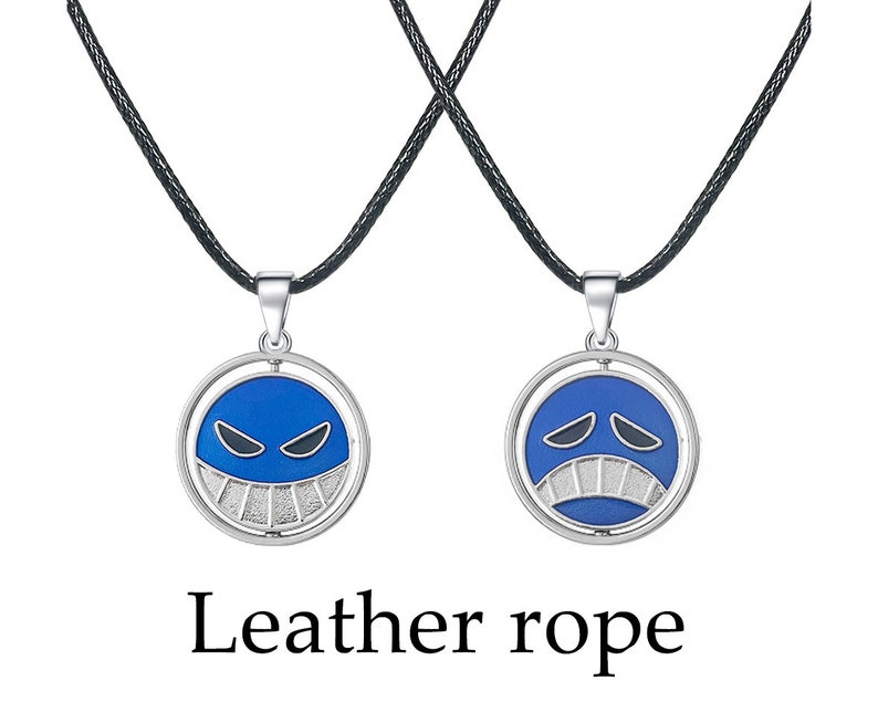 Anime Luffy Ace Swivel Necklace, One Piece Necklace, Reversible ...