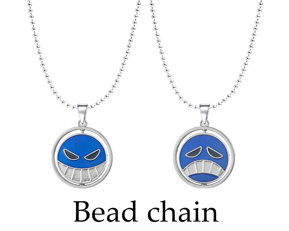 Anime Luffy Ace Swivel Necklace, One Piece Necklace, Reversible ...