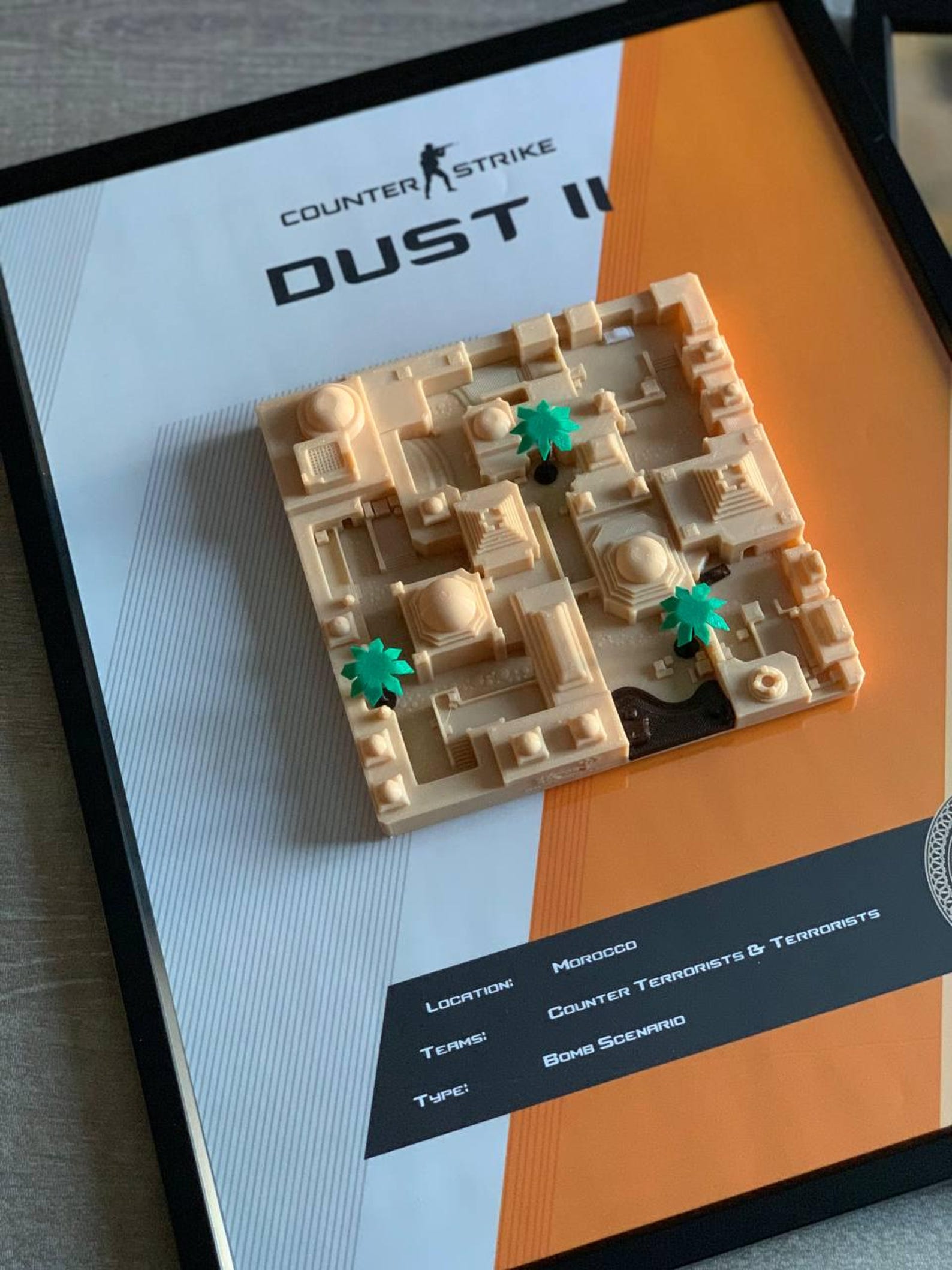 3D Printed DIY Gaming Map Dust 2 – Inspired by Counter-strike – CS ...