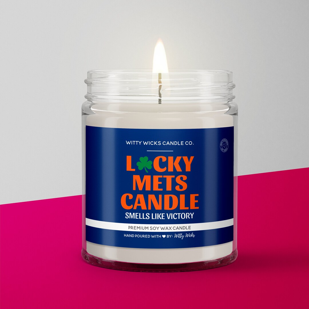 Lucky Mets Candle New York Mets Candle Smells Like a Mets Win Game Day ...