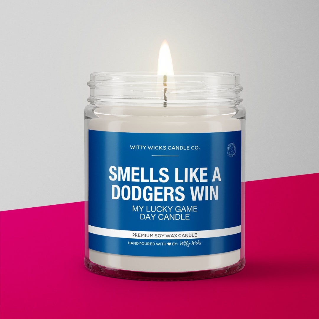 Smells Like a Dodgers Win Candle Los Angeles Dodgers Baseball Candle ...