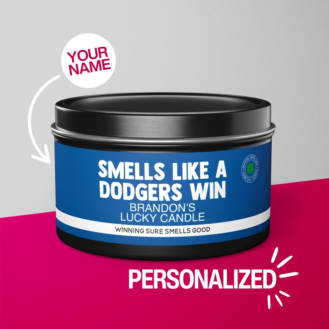 Personalized Smells Like a Dodgers Win Candle Custom Los Angeles ...