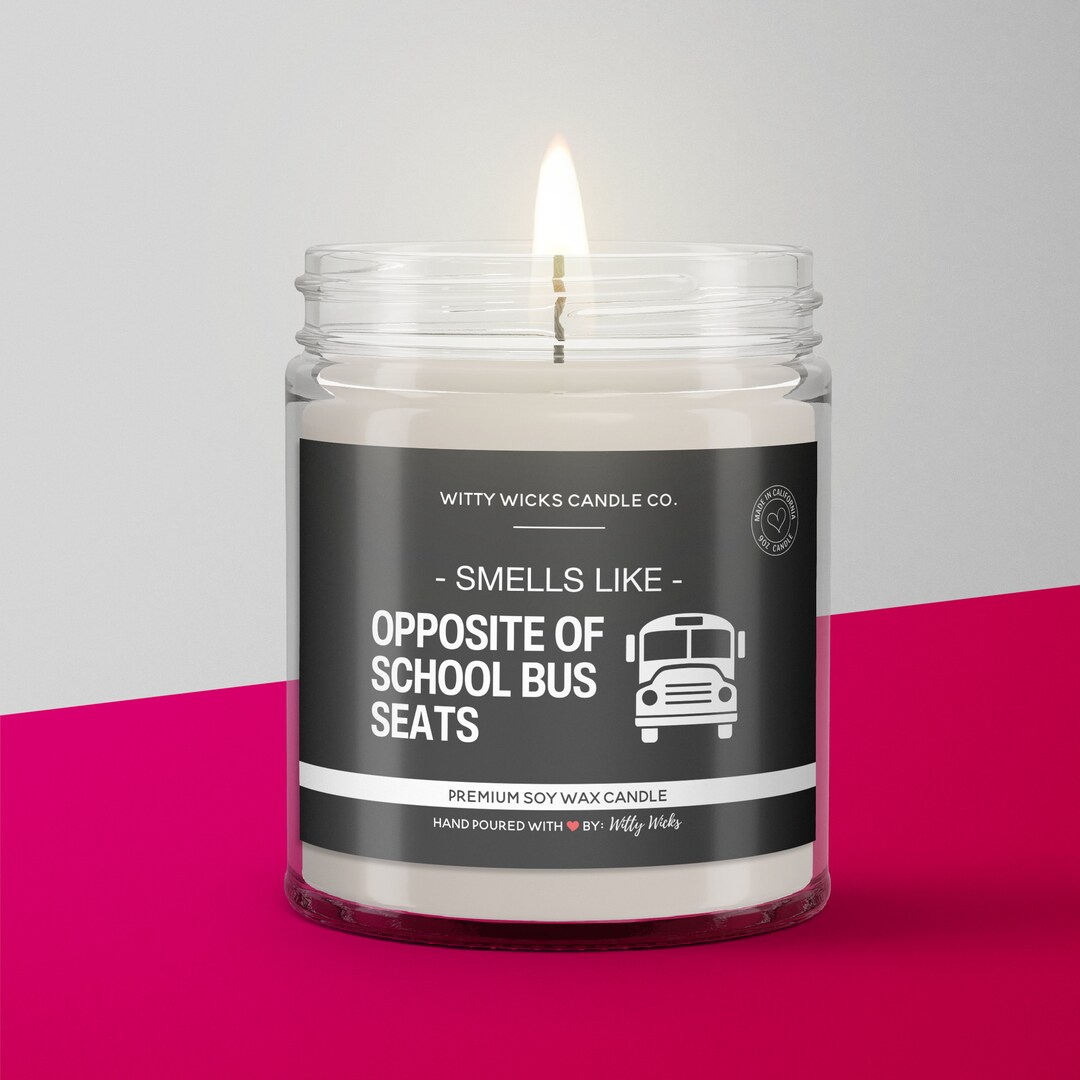 School Bus Driver Gift Candle _ Funny Bus Driver Thank You _ Bus Driver ...