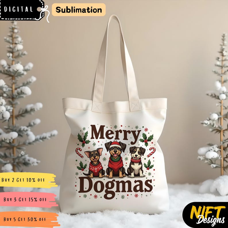 Merry Dogmas PNG, Christmas Dog PNG, Funny Dog Lover Art, Sublimation ...