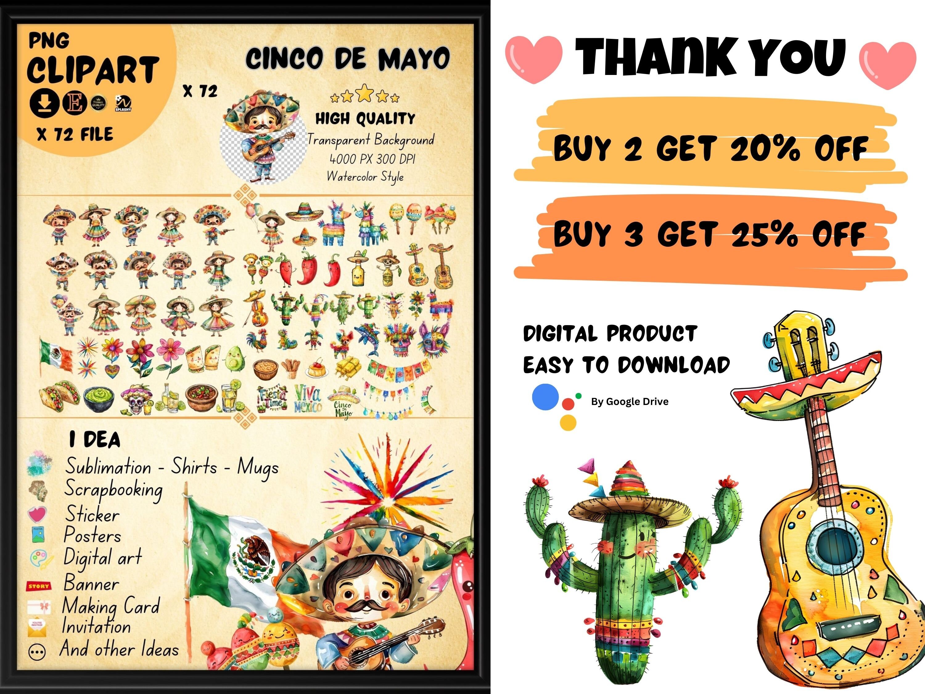 Cinco De Mayo Clipart, Fiesta Mexicana PNG, Mexican Party Decor ...