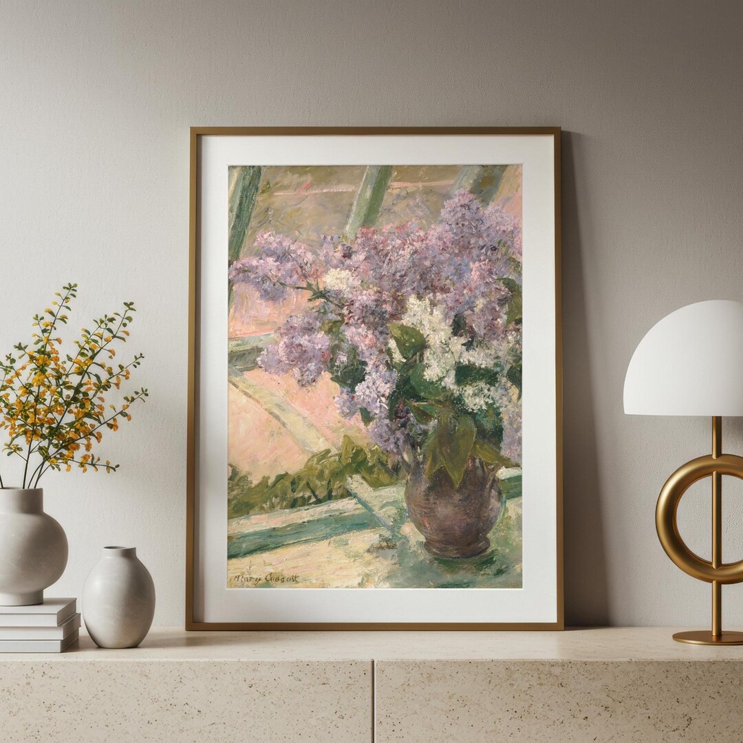 Mary Cassatt Lilacs in a Window Print: Impressionist Floral Still Life ...
