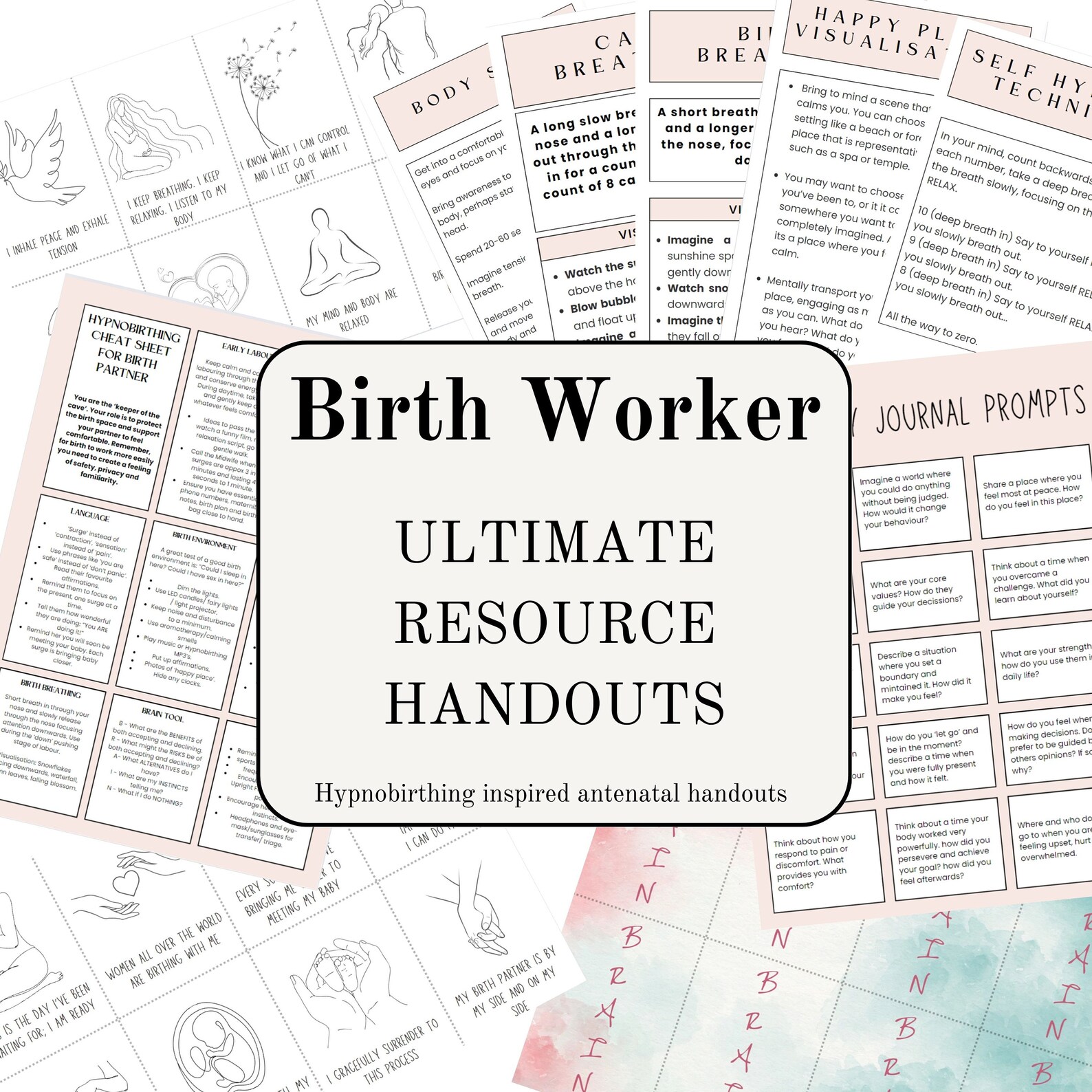 Hypnobirthing Handout Resources for Birth Workers- Affirmations ...