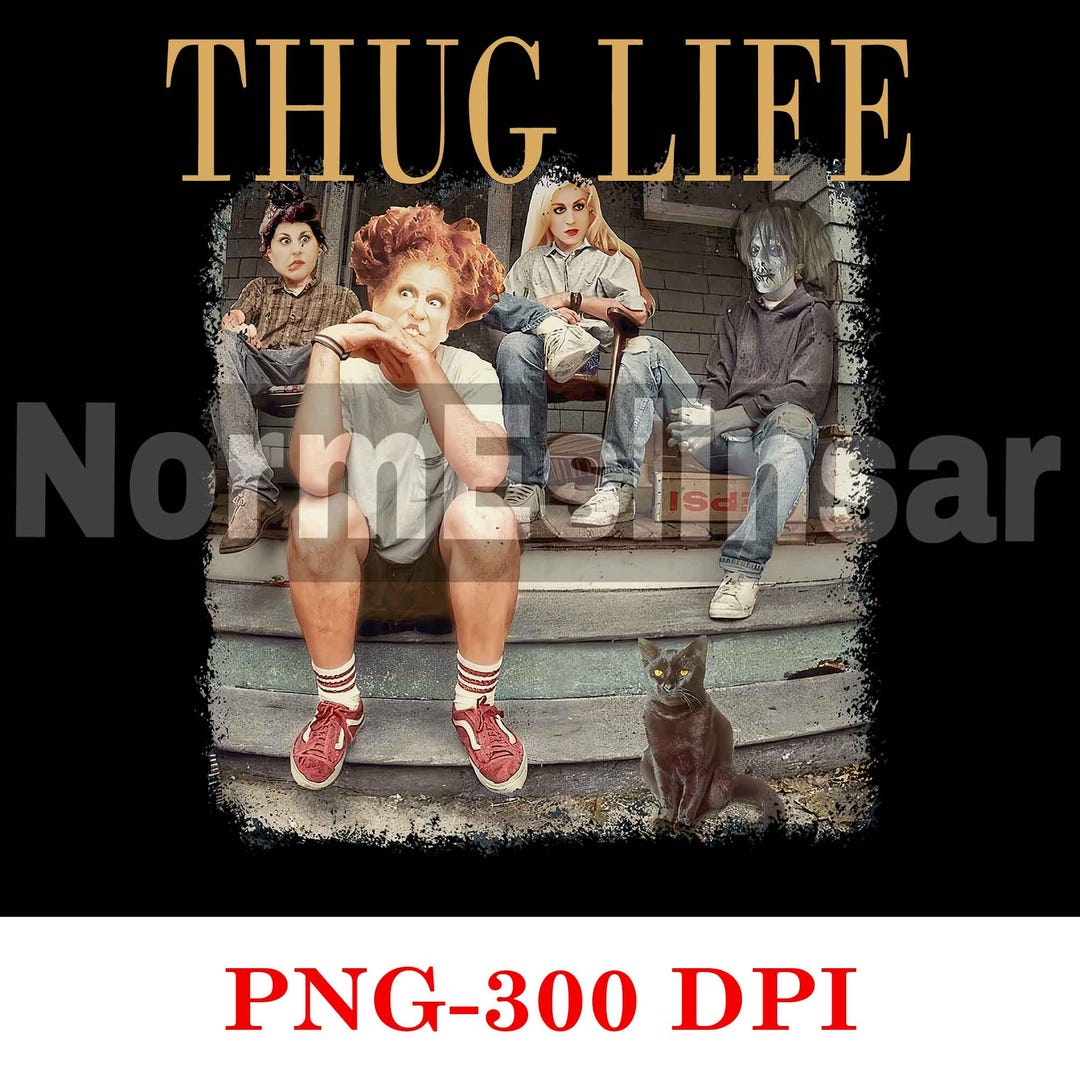 Retro Witches Movie Png, Thug Life Retro Halloween Character Png, Bad ...