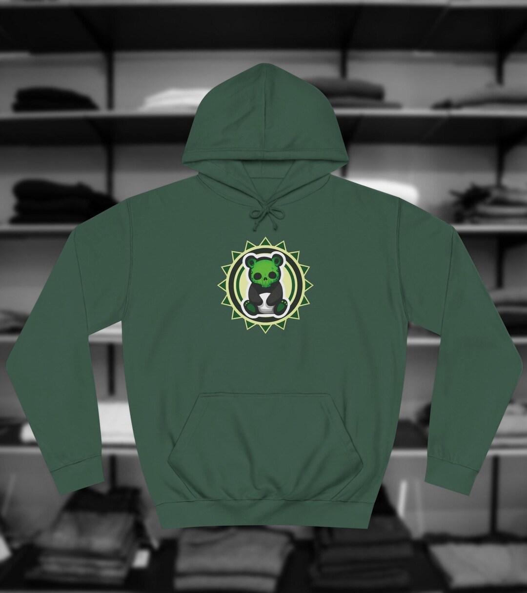 Night Vision Panda Bear Long Sleeve Unisex Fleece Pullover Hoodie - Etsy