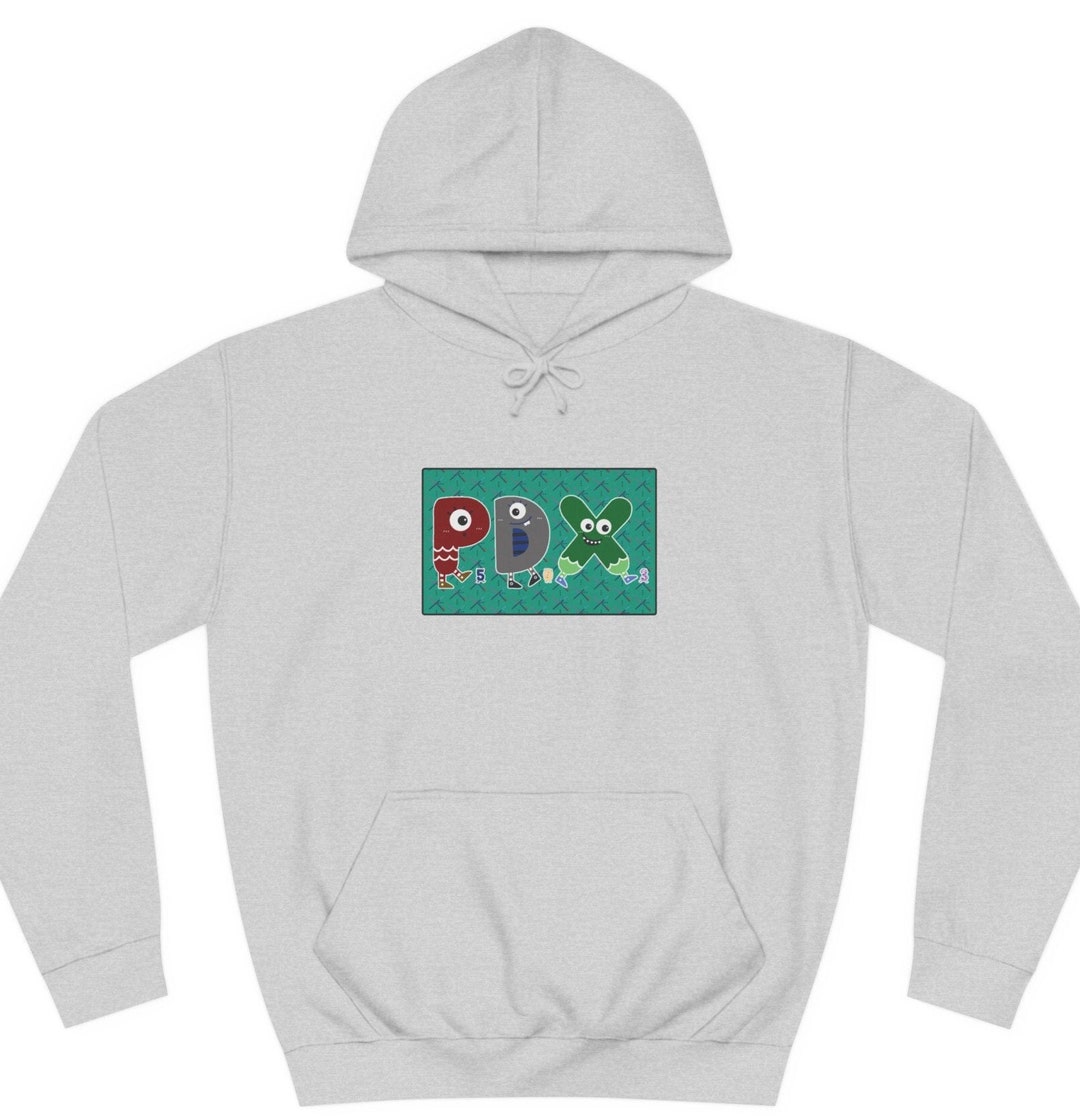 Oregon PDX Airport Cartoon Travel Companions Hooded Sweatshirt - Etsy
