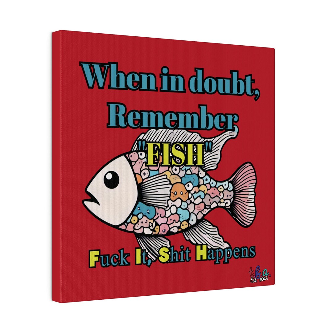 Tiller Brand Custom Art Original Fish Funny Cartoon Graffiti Street ...