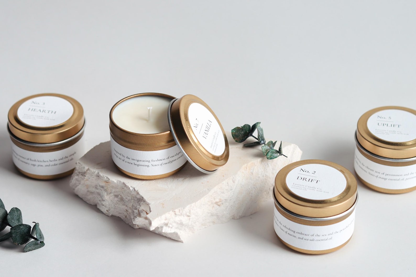 Discovery Set Simple Collection, Gold Tin Candles, Discovery Candles ...