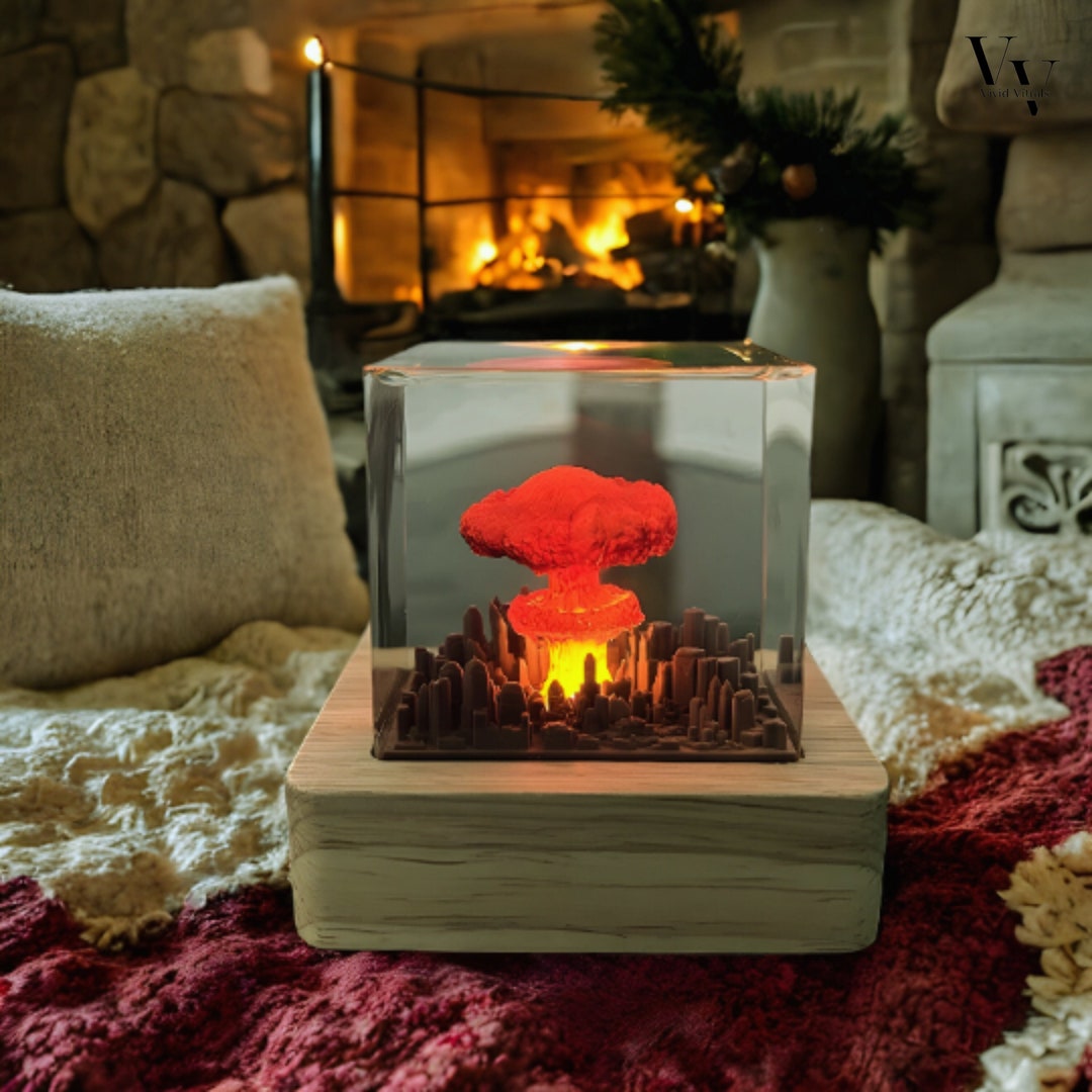 Oppenheimer Nuclear Explosion LED Resin Lamp Fallout Atomic Blast Light ...