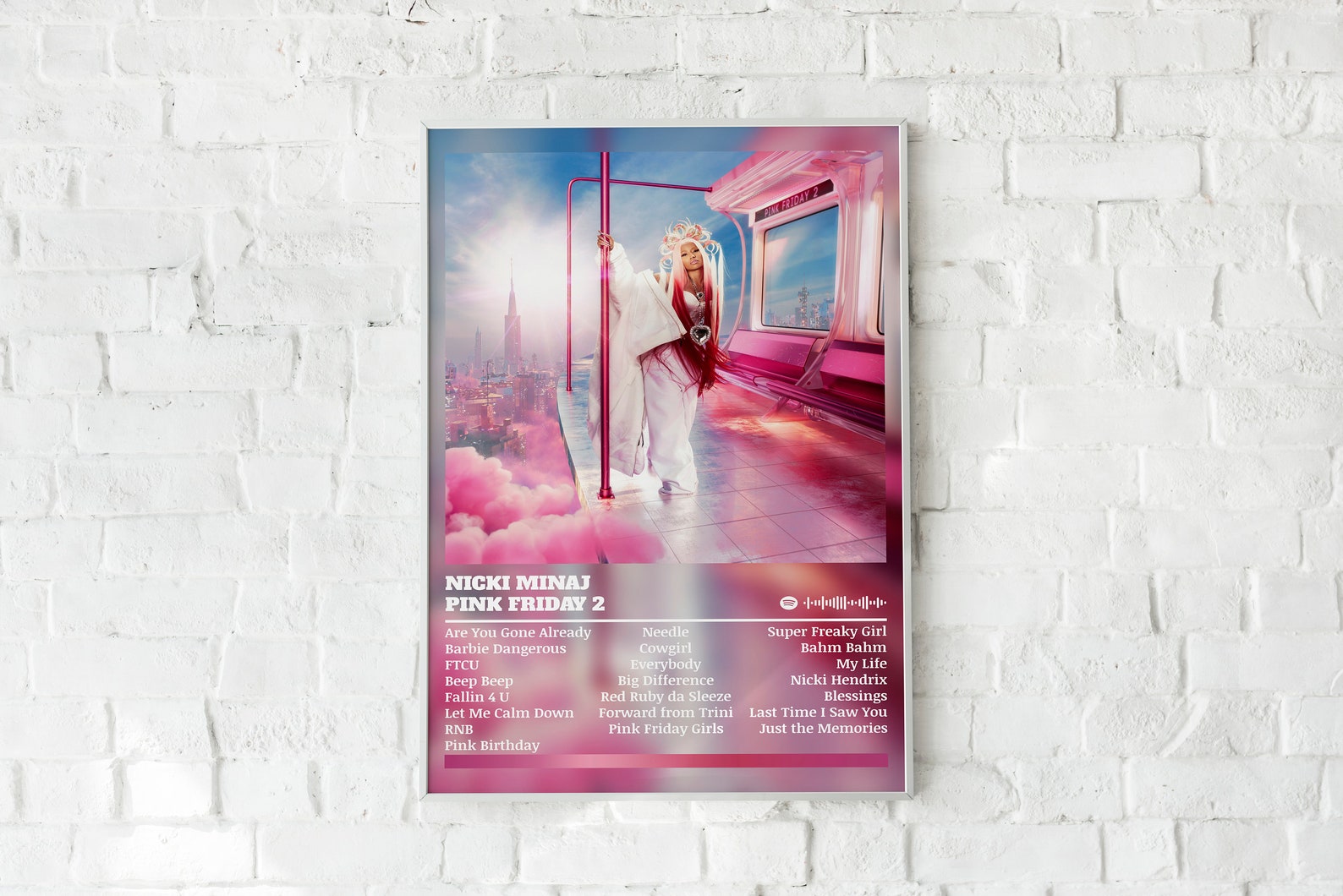 Nicki Minaj Poster Print Pink Friday 2 Album Poster Music Poster Album ...