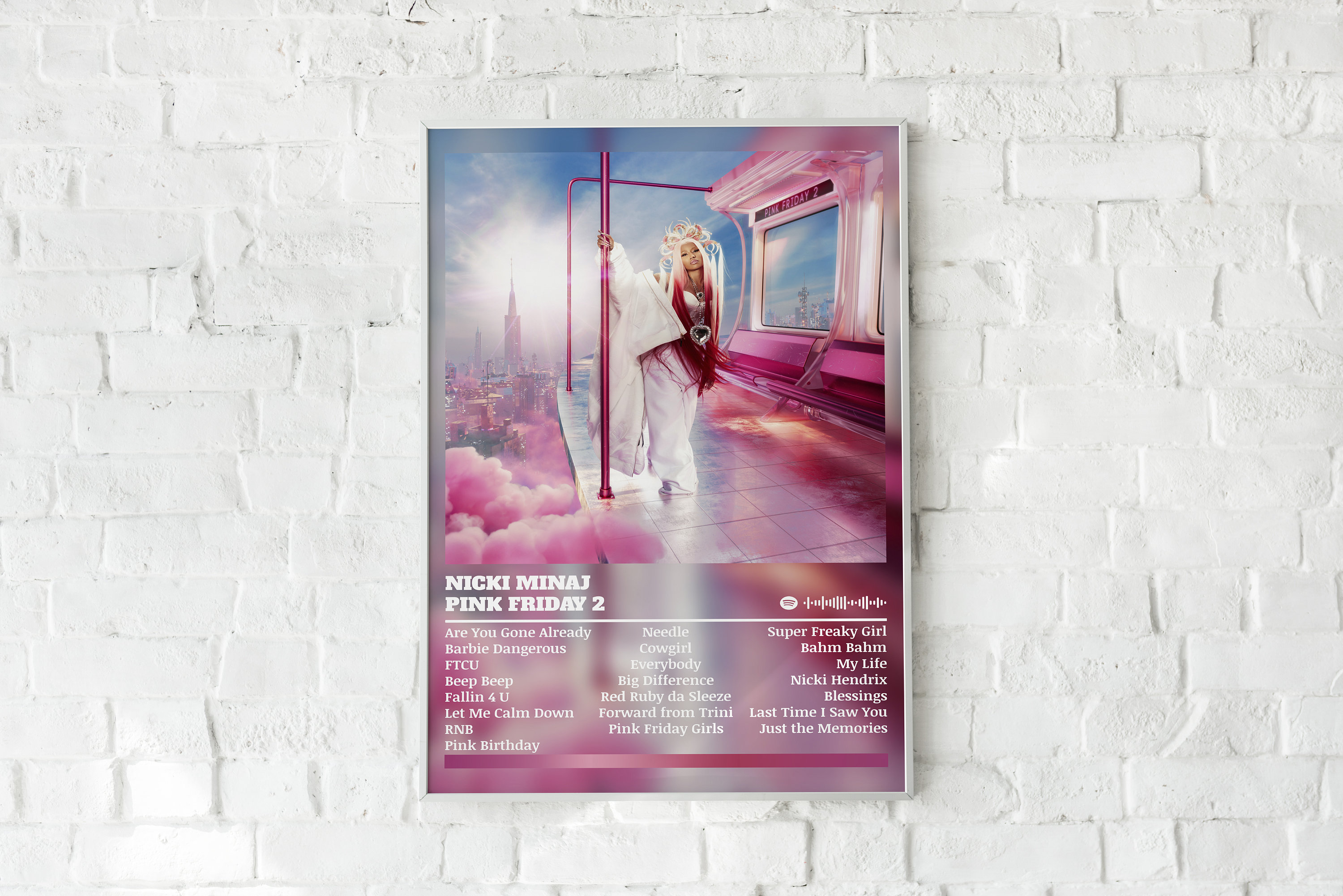 Nicki Minaj Poster Print Pink Friday 2 Album Poster Music Poster Album ...