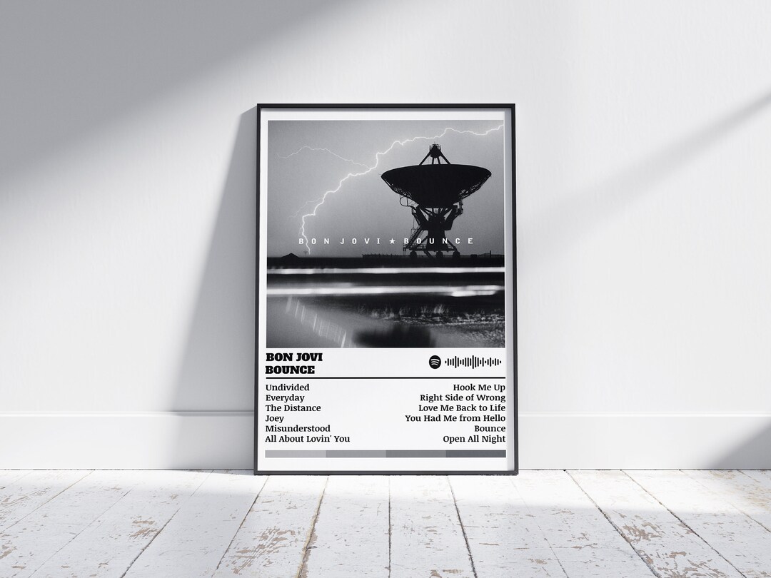 Bon Jovi Poster Print Bounce Poster Music Poster Album Cover Poster ...