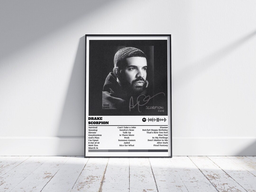 Drake Poster Print Scorpion Poster Music Poster Album Cover Poster Wall ...