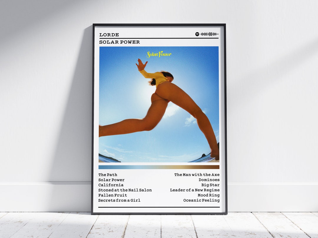 Lorde Poster Print Solar Power Poster Music Poster Album Cover Poster ...