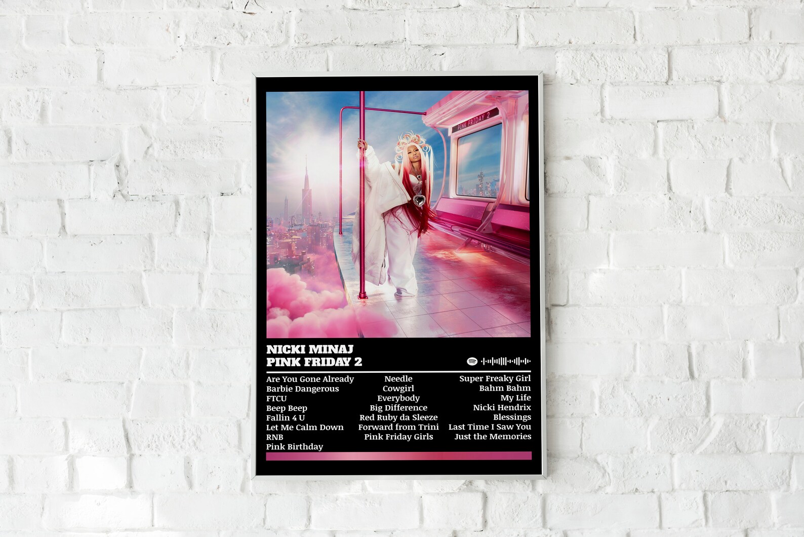 Nicki Minaj Poster Print Pink Friday 2 Album Poster Music Poster Album ...