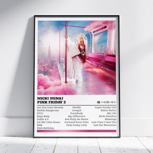 Nicki Minaj Poster Print Pink Friday 2 Album Poster Music Poster Album ...