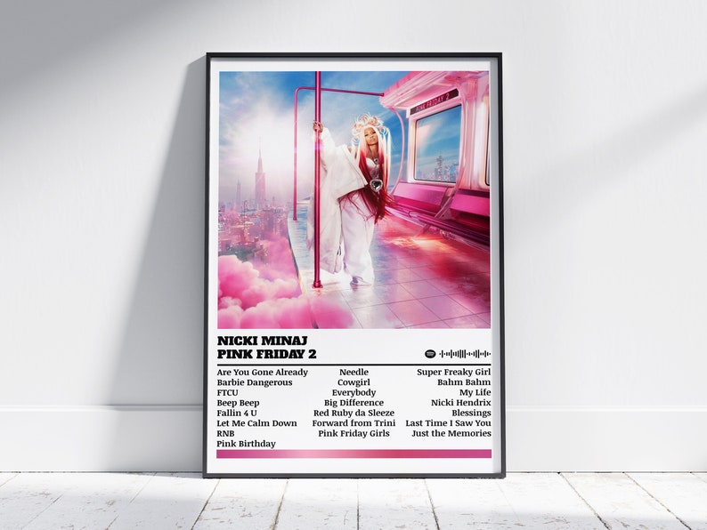 Nicki Minaj Poster Print Pink Friday 2 Album Poster Music Poster Album ...
