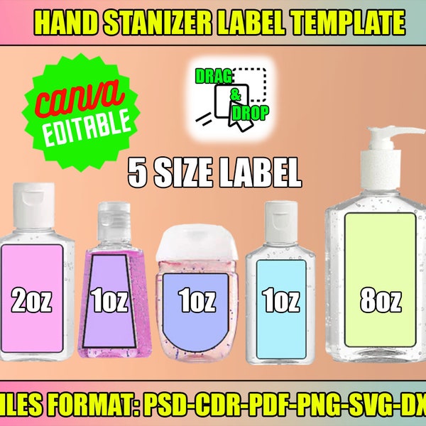 Hand Sanitzer Labels - Etsy