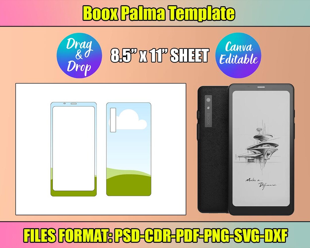Boox Palma Template, Skin, Screensaver Svg, Paperwhite Template ...