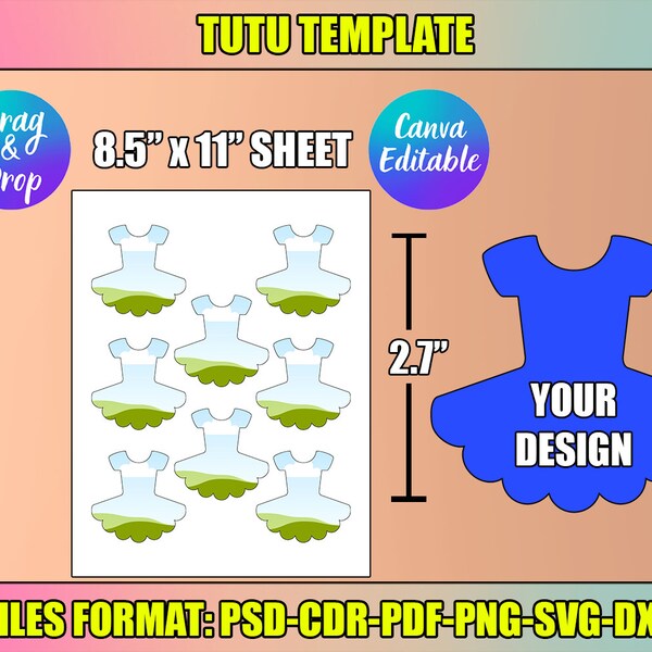 Tutu Template - Etsy